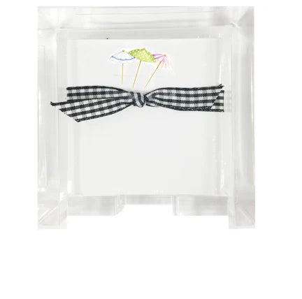 Notepad With Acrylic Holder- Umbrella Trio – Studio 77 Gifts & Accessories